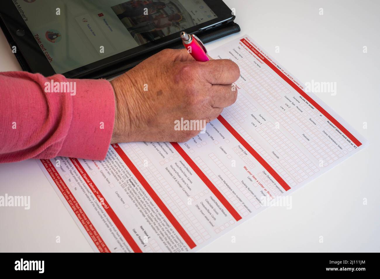 Post office form hi-res stock photography and images - Alamy