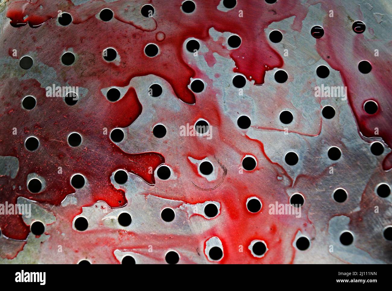 Metallic surface with blood Stock Photo - Alamy