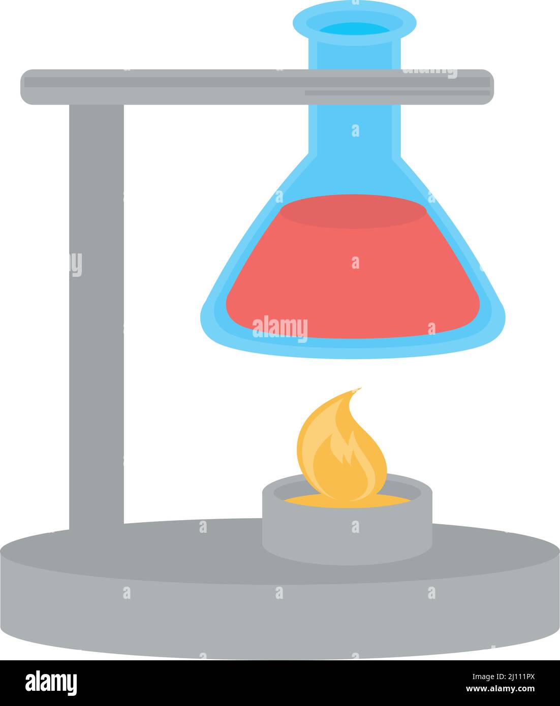 laboratory flask and burner Stock Vector Image & Art - Alamy