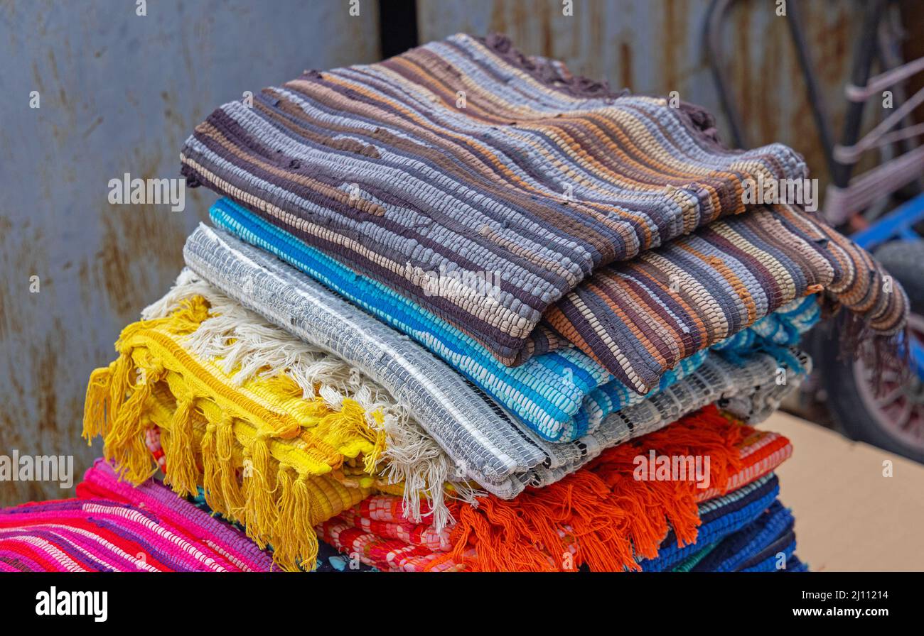 Stack of rugs hi-res stock photography and images - Alamy