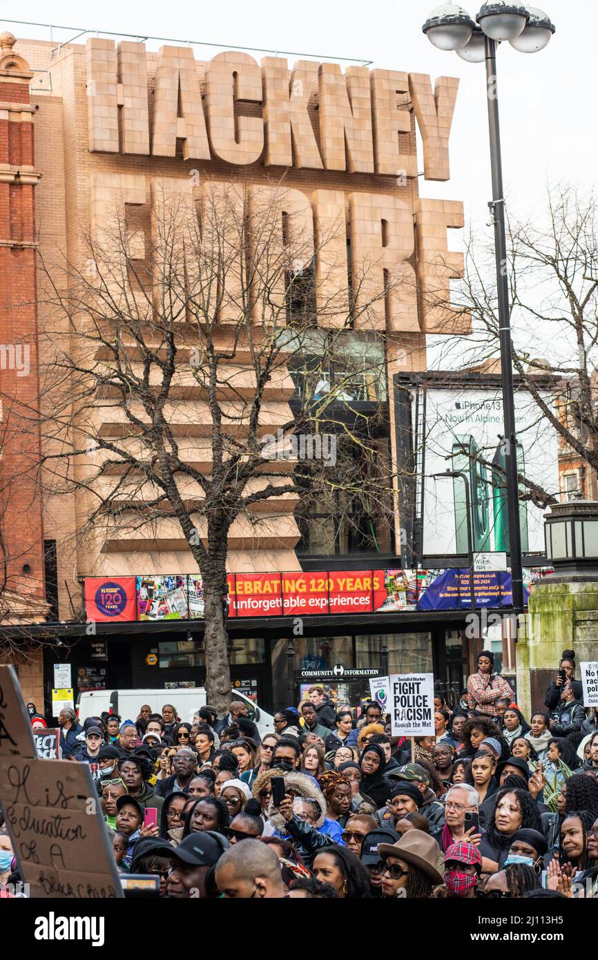 London, England, UK. 20th Mar, 2022. A view of the Hackney Empire as ...