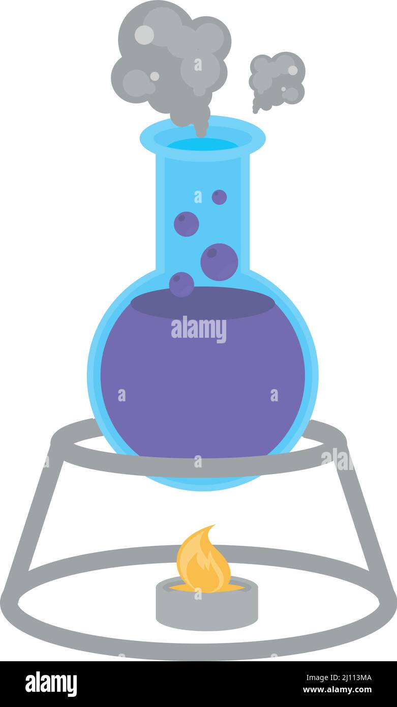 Heating chemical flask burner Cut Out Stock Images & Pictures - Alamy