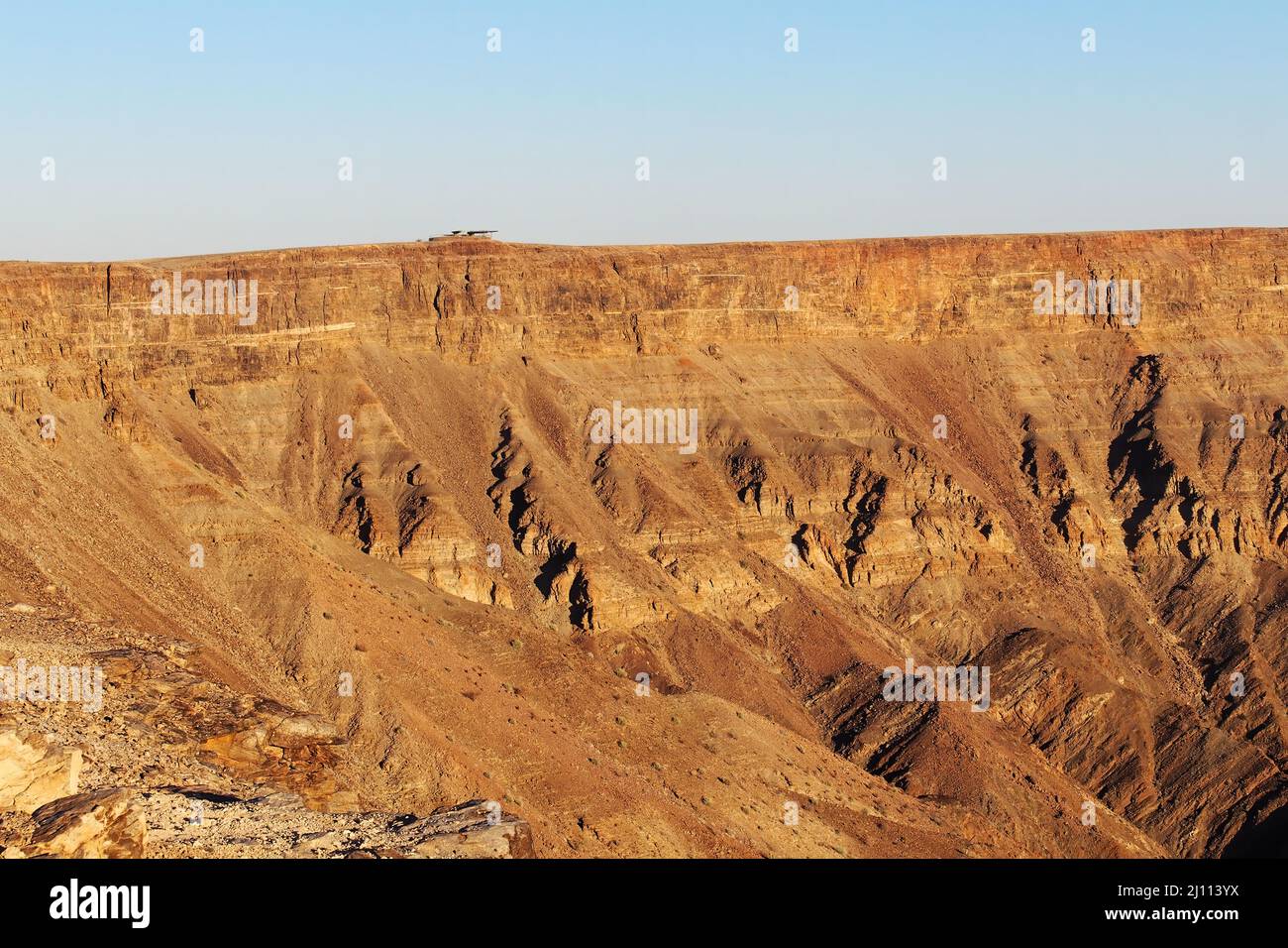 Picturesque view of the Fish River Canyon in Namibia on a clear sky ...