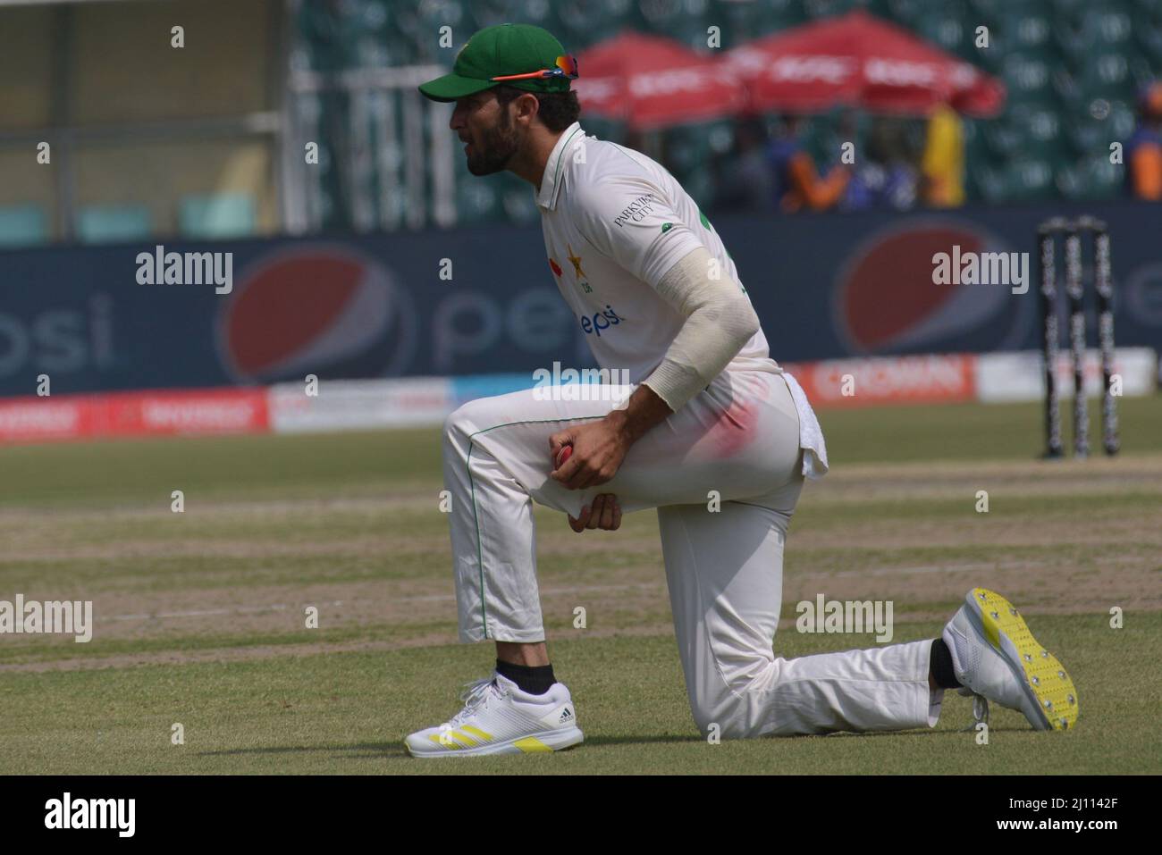 Lahore, Pakistan. 21st Mar, 2022. Australia's Batsman plays a shot ...