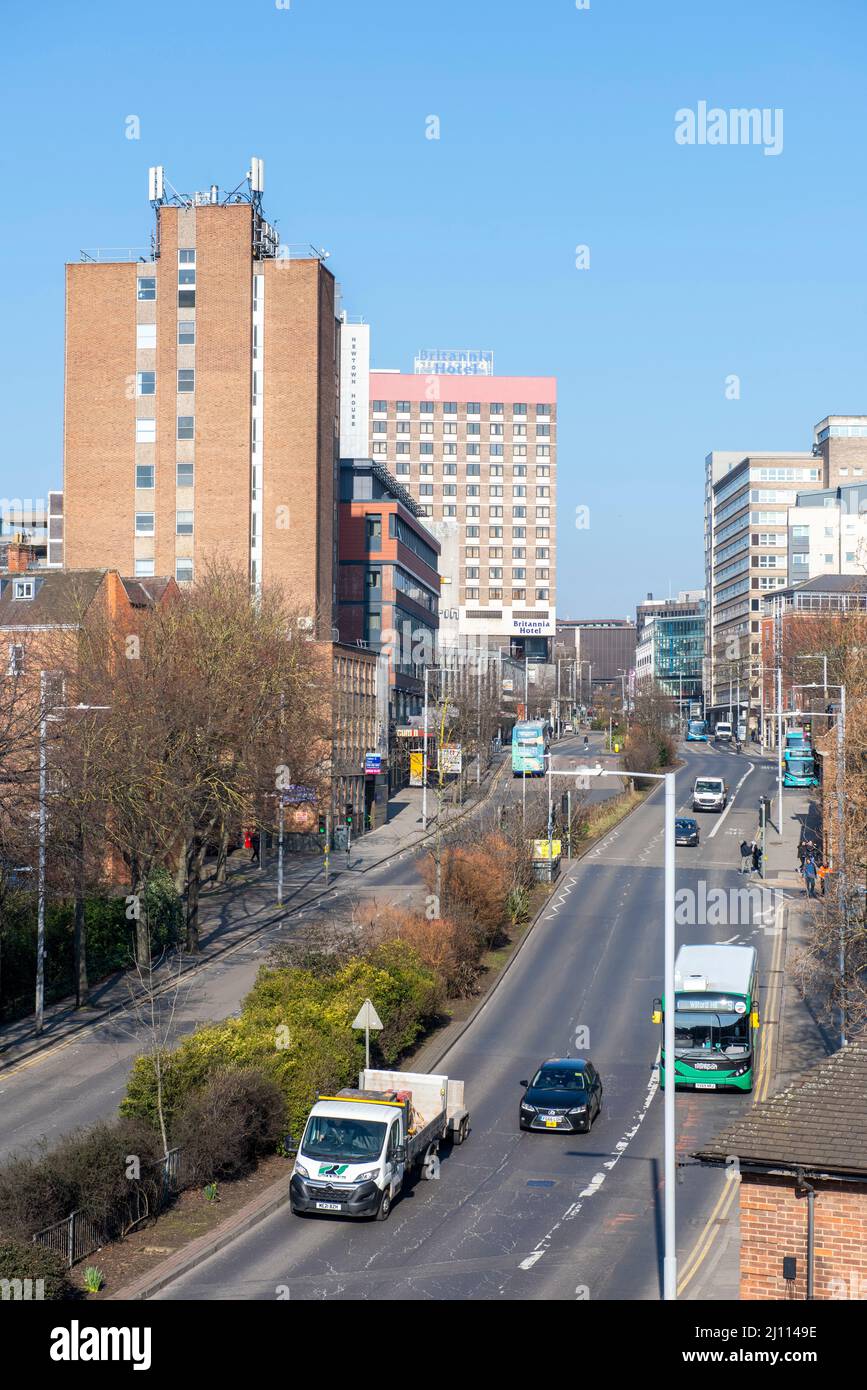 Maid Marian Way in Nottingham City Centre, Nottinghamshire England UK Stock Photo - Alamy