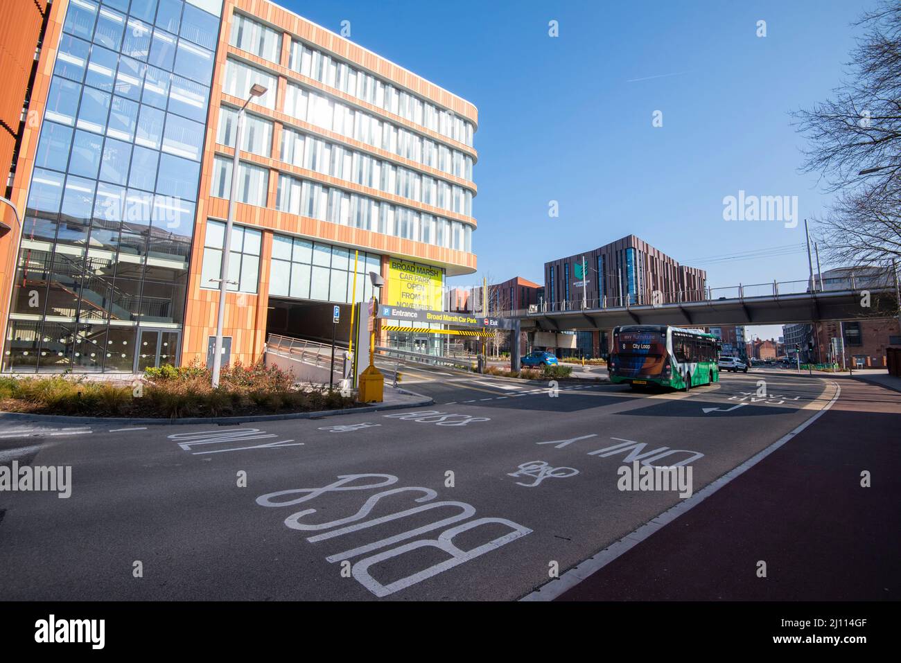 The new Broad Marsh Car Park on Canal Street in Nottingham City Centre ...
