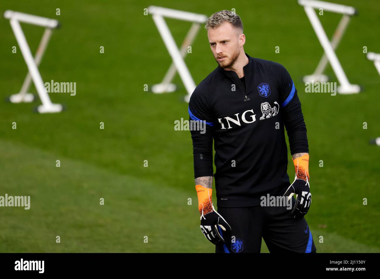 ZEIST, NETHERLANDS - MARCH 21: Mark Flekken of the Netherlands during a ...