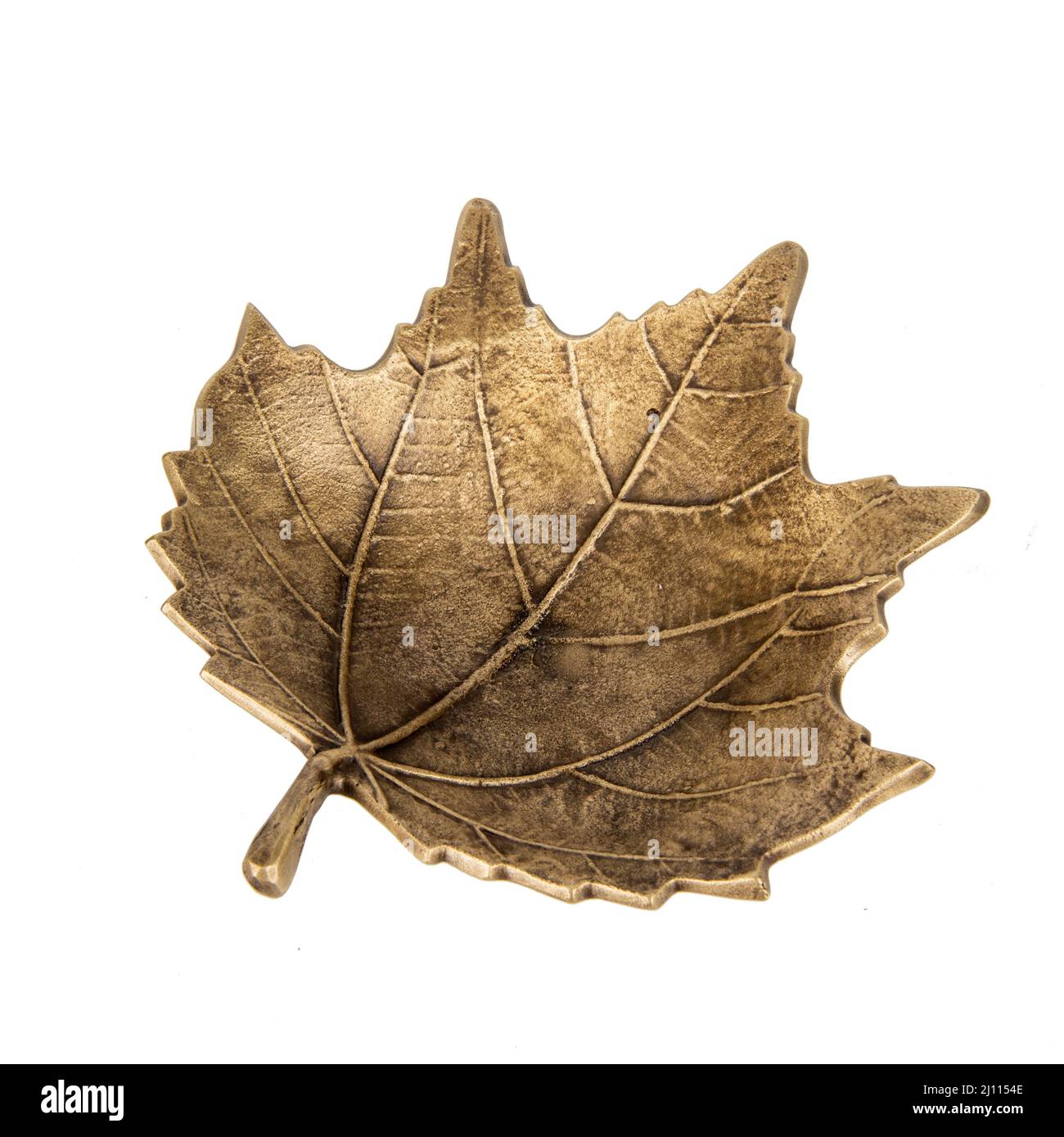 decorative metal leaf object isolated Stock Photo - Alamy