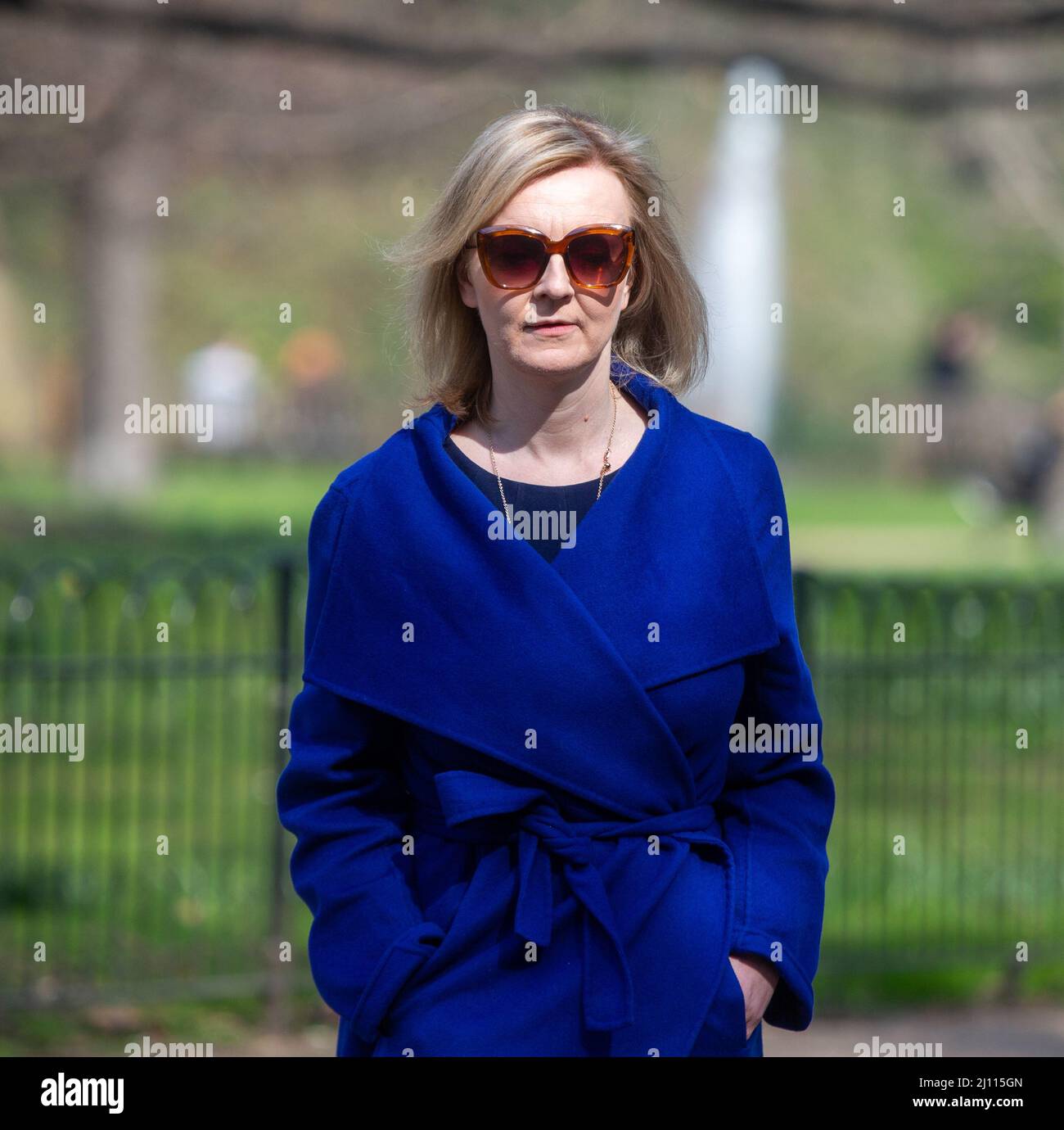 London, England, UK. 21st Mar, 2022. Foreign Secretary LIZ TRUSS is ...