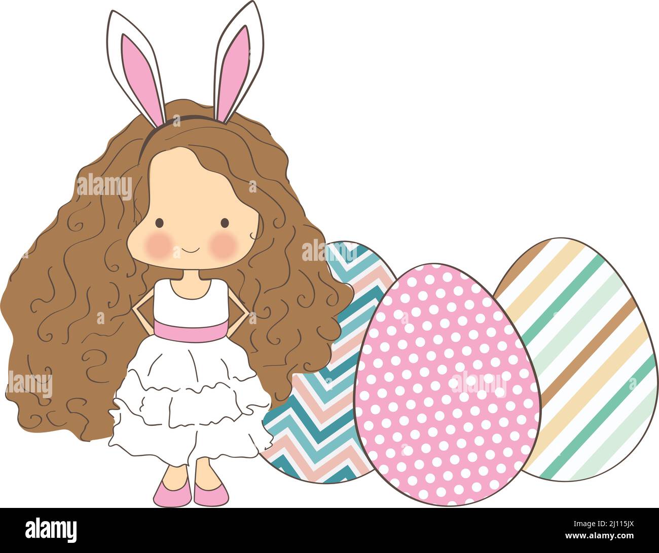 Easter bunny baby girl Stock Vector Image & Art - Alamy