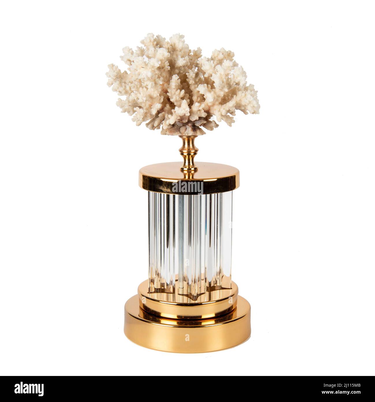 decorative metal and glass object isolated on white Stock Photo - Alamy