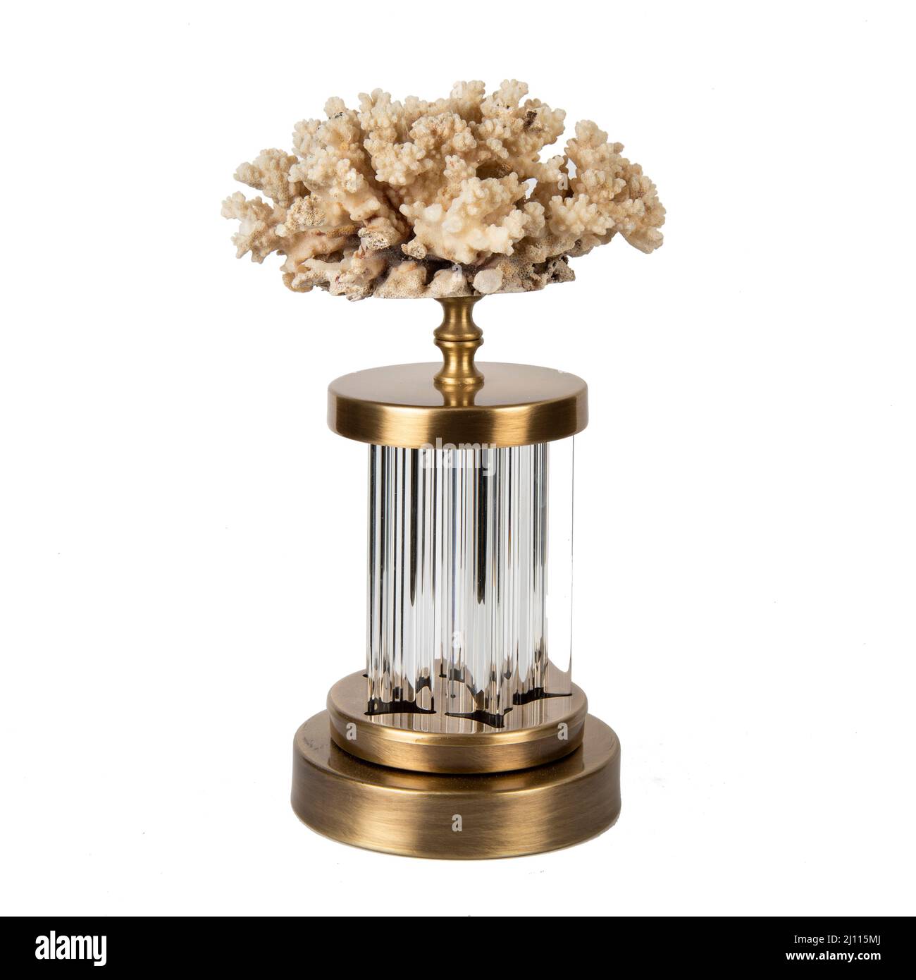 decorative metal and glass object isolated on white Stock Photo - Alamy