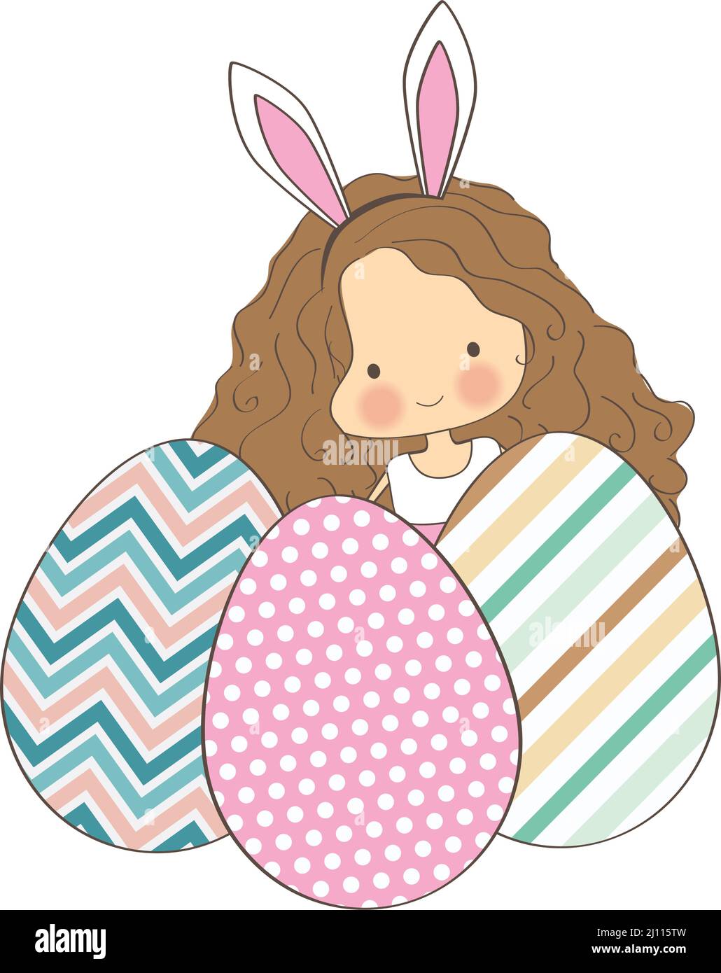 Easter bunny baby girl Stock Vector Image & Art - Alamy