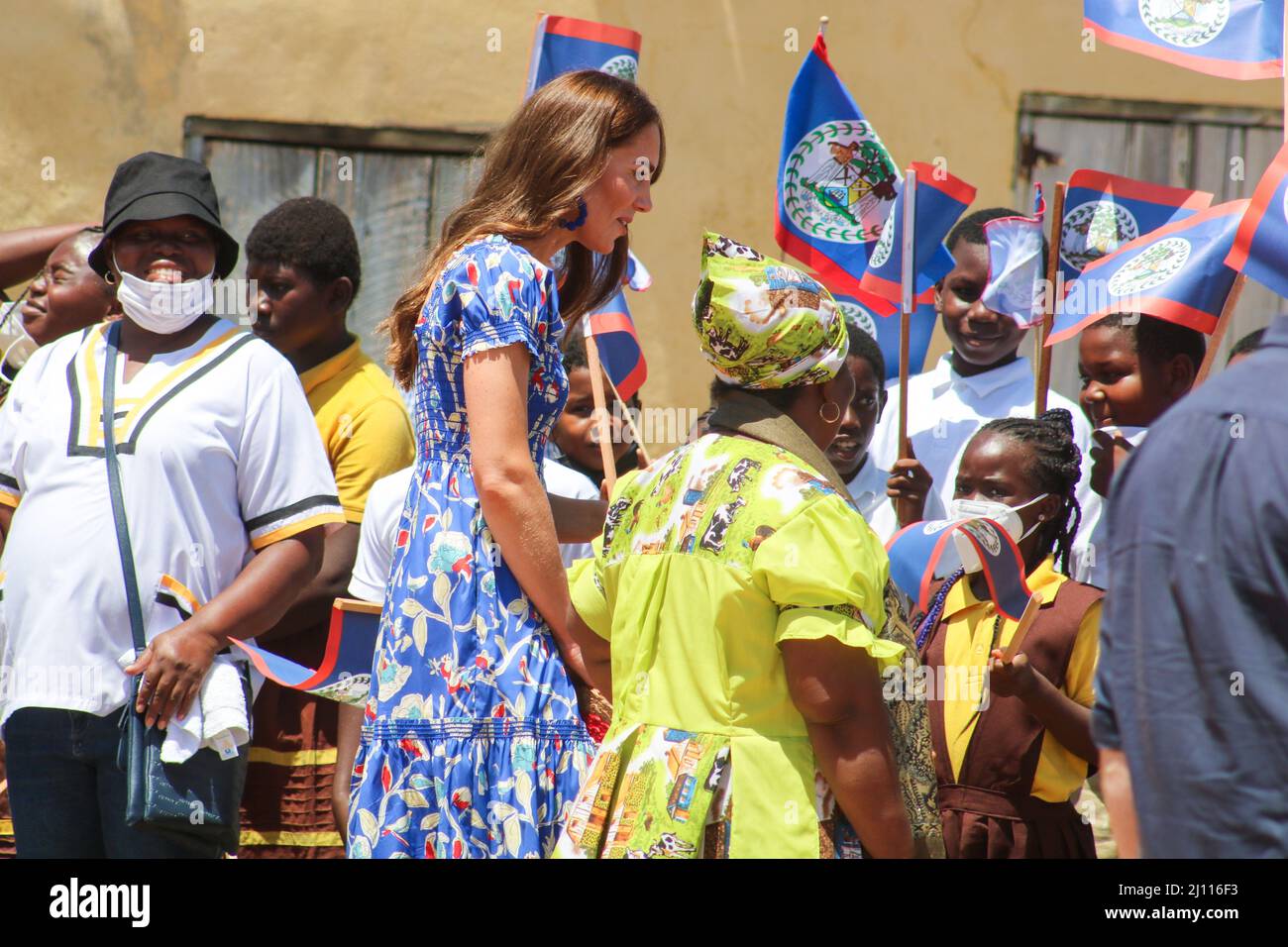 Catherine (Kate Middleton) Duchess of Cambridge at Maya Centre Village ...