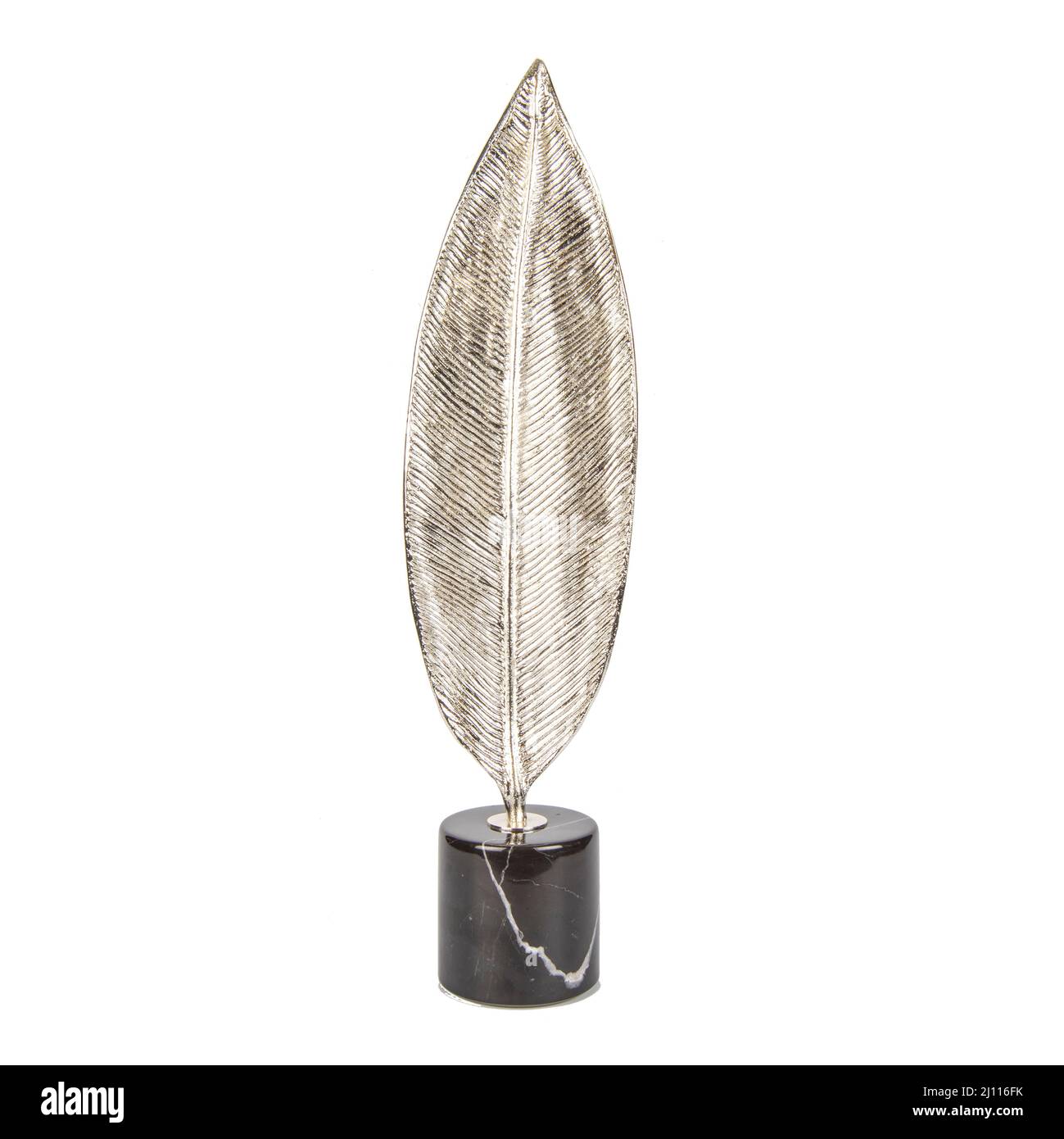 luxury home accessories silver figure statue isolated on white Stock ...
