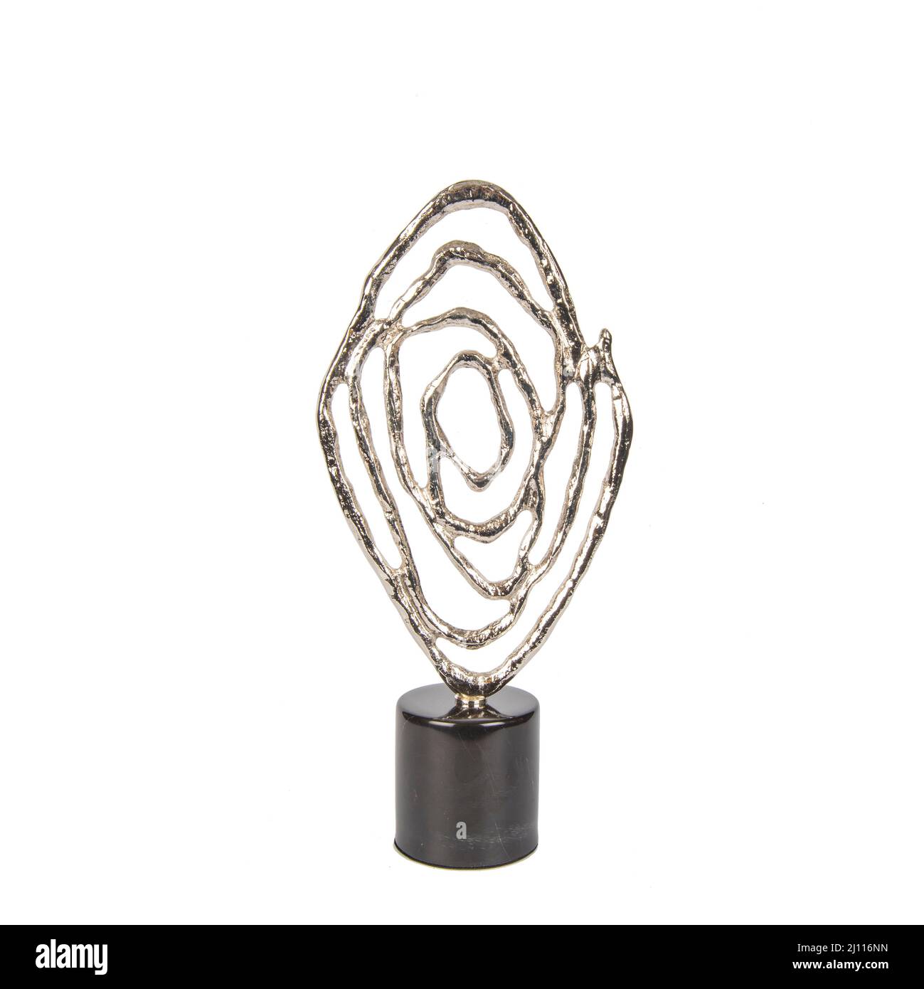 luxury home accessories silver figure statue isolated on white Stock ...
