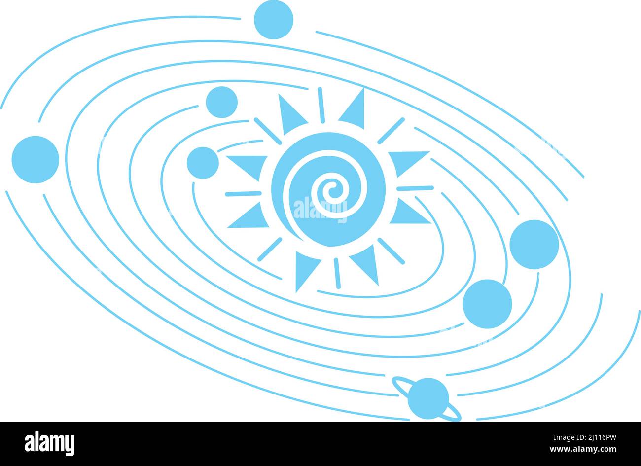 Solar system flat concept vector illustration Stock Vector Image & Art ...