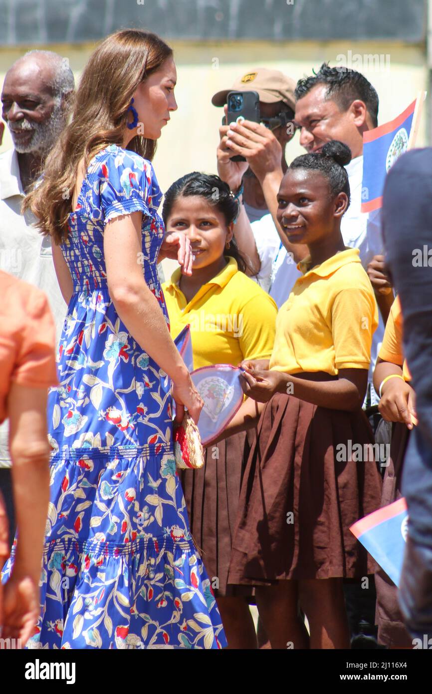 Catherine (Kate Middleton) Duchess of Cambridge at Maya Centre Village ...