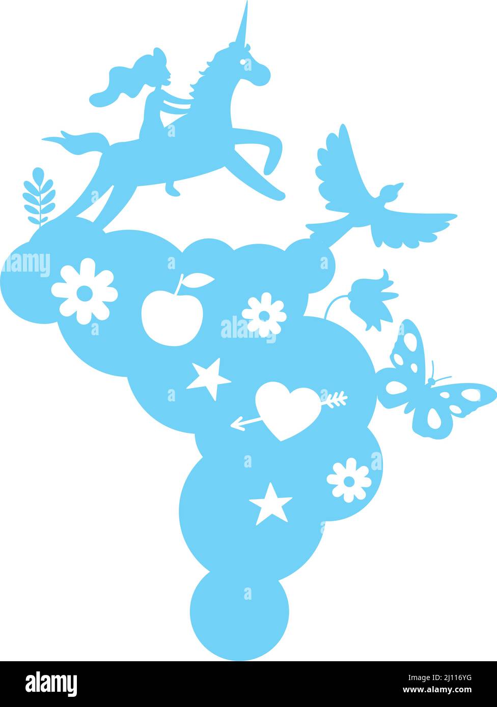 Fantasy world flat concept vector illustration Stock Vector Image & Art ...