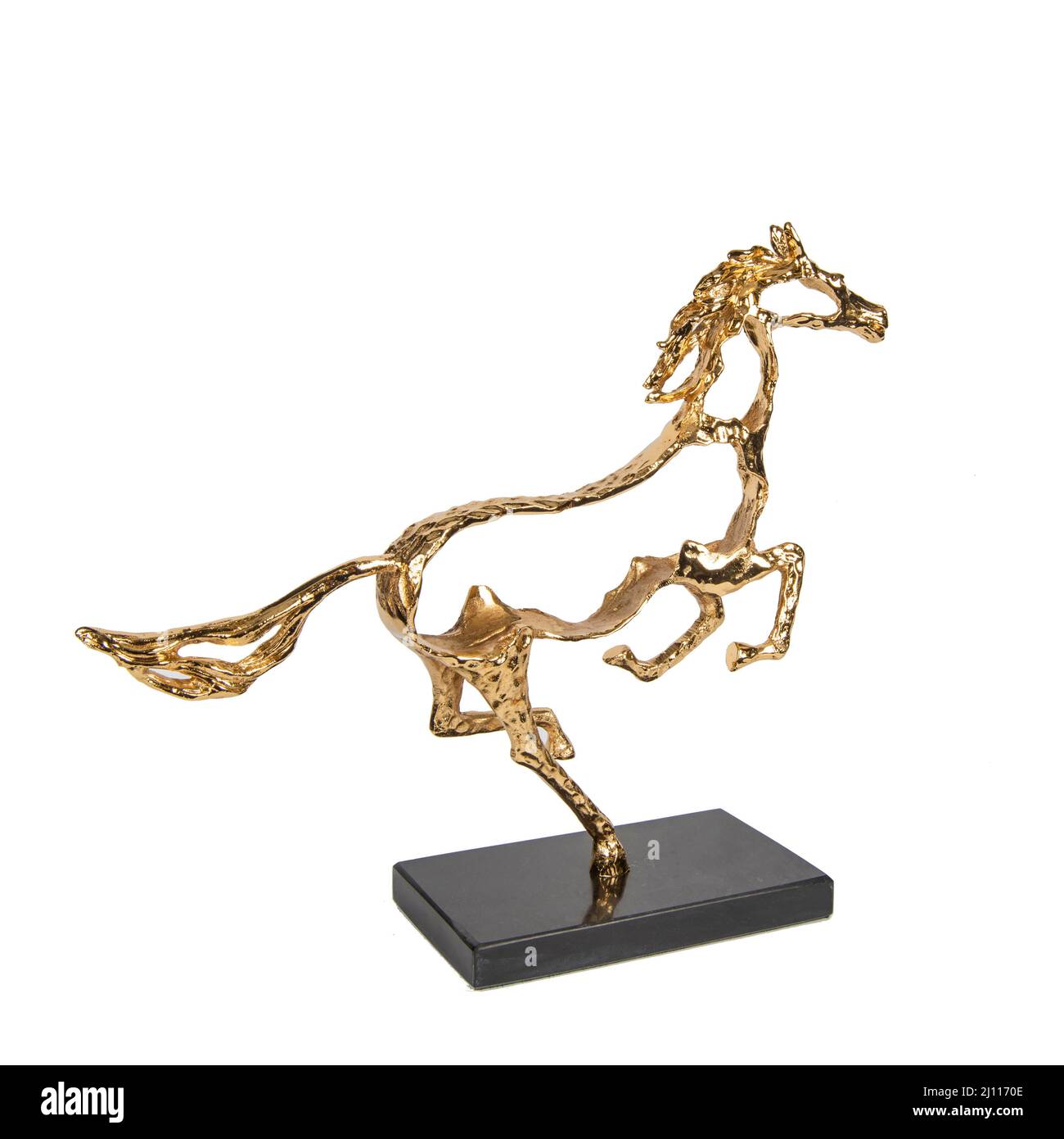 luxury home accessories horse figure statue isolated on white Stock ...