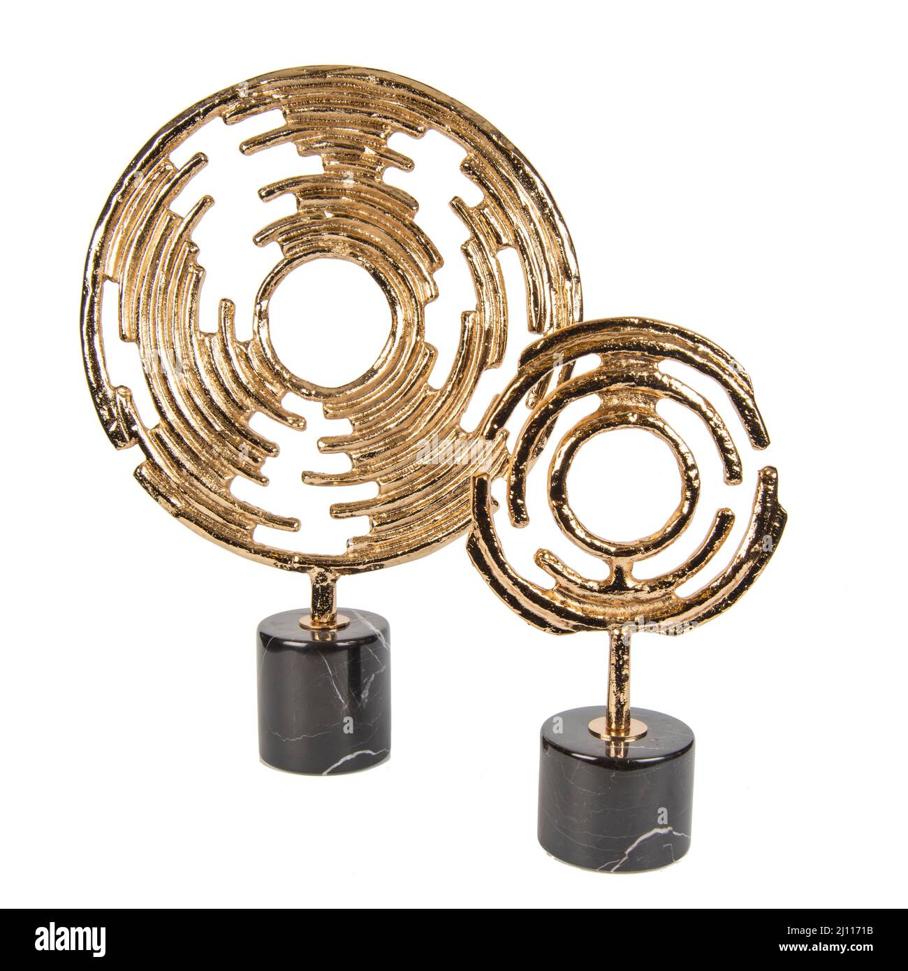 luxury home accessories abstract statue isolated on white Stock Photo ...