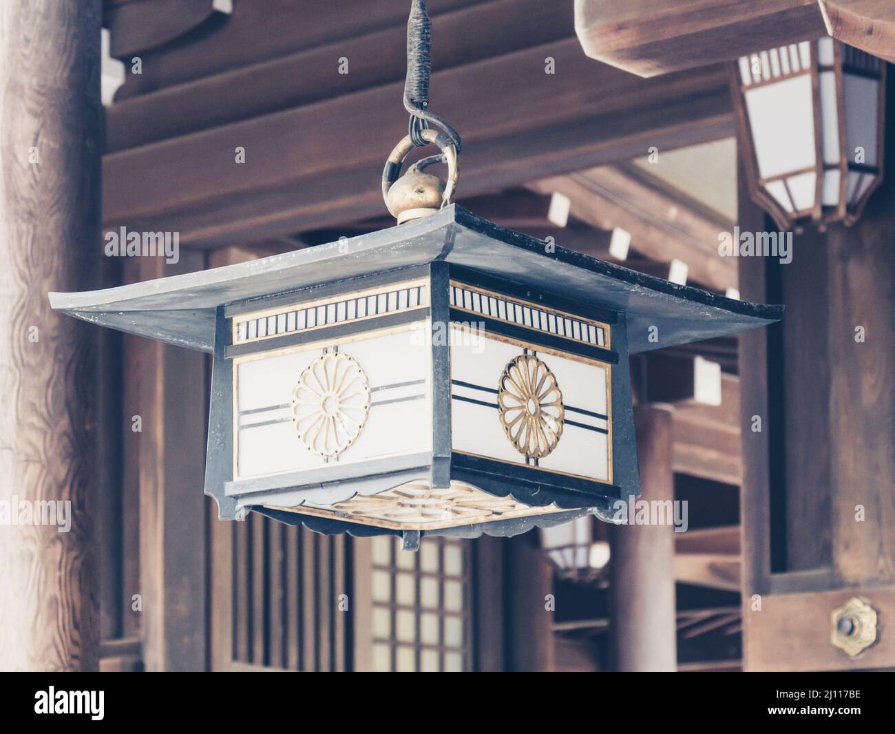 Beautiful hanging lantern in Meiji Jingu, Tokyo, Japan Stock Photo - Alamy