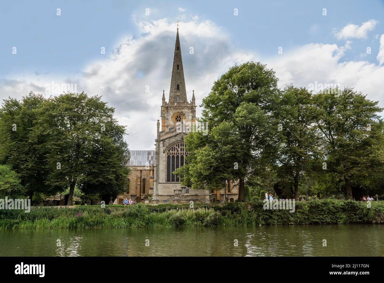 Picturesque view of Holy Trinity Church or Shakespeare's Church, due to ...