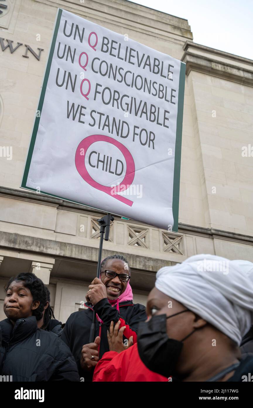 On March20th 2022 hundreds of protesters attend a rally in front of ...