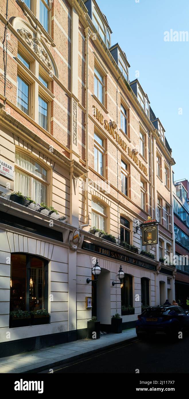 The Sanctuary House hotel and restaurant, Westminster, London, England ...