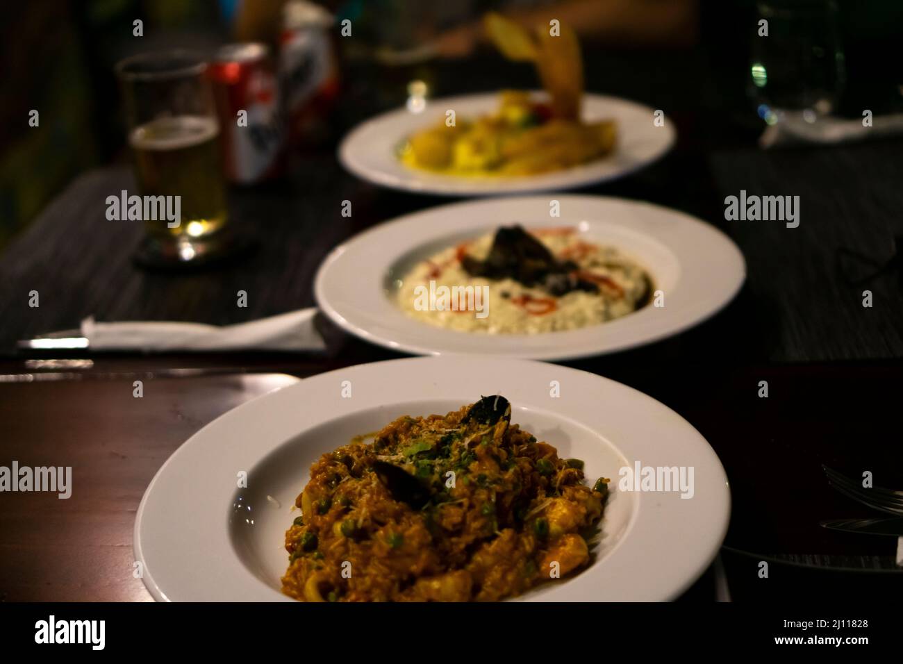 Traditional Peruvian dishes prepared in a restaurant ready to eat ...