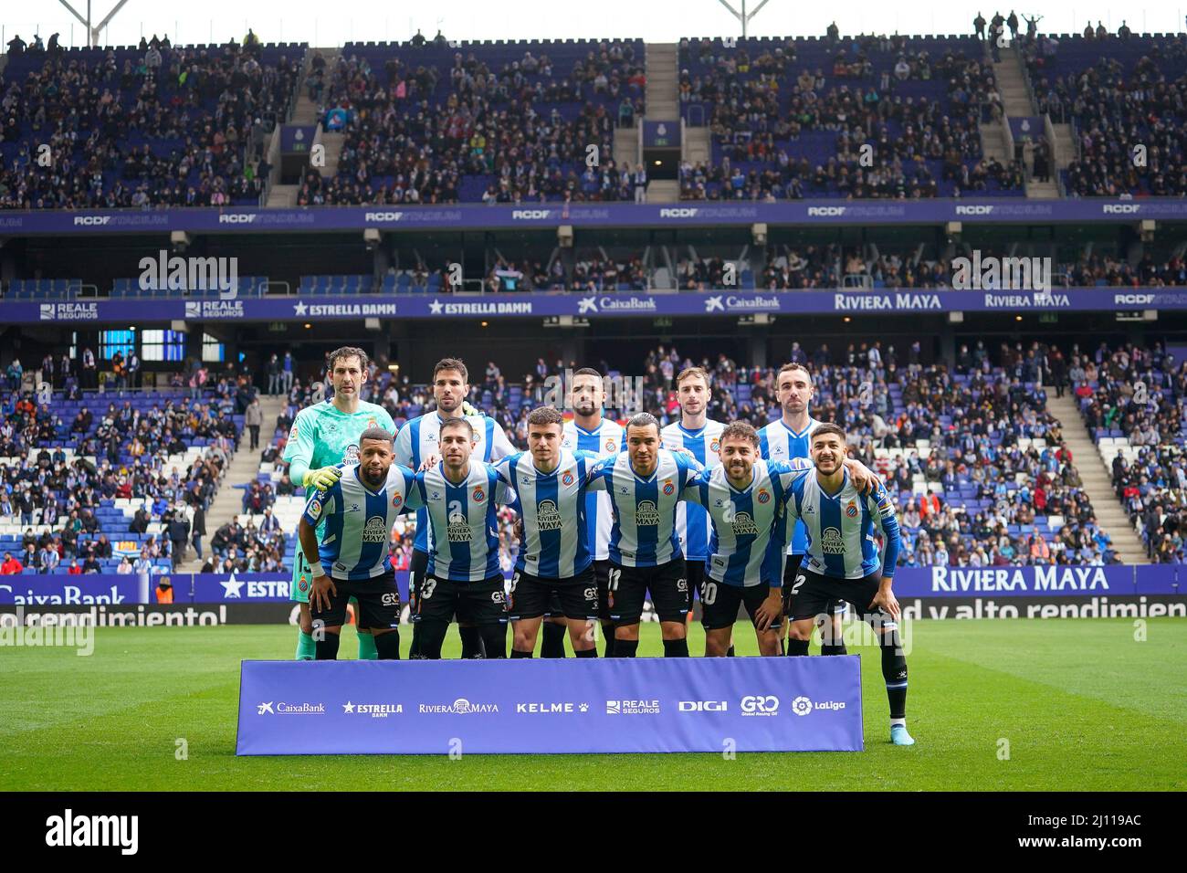 RCD Espanyol team group during the La Liga match between RCD Espanyol v ...
