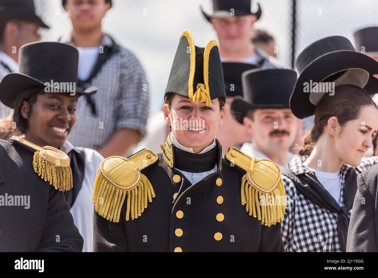 March 20, 2022, USS Constitution Commander Billie Farrell at the South ...