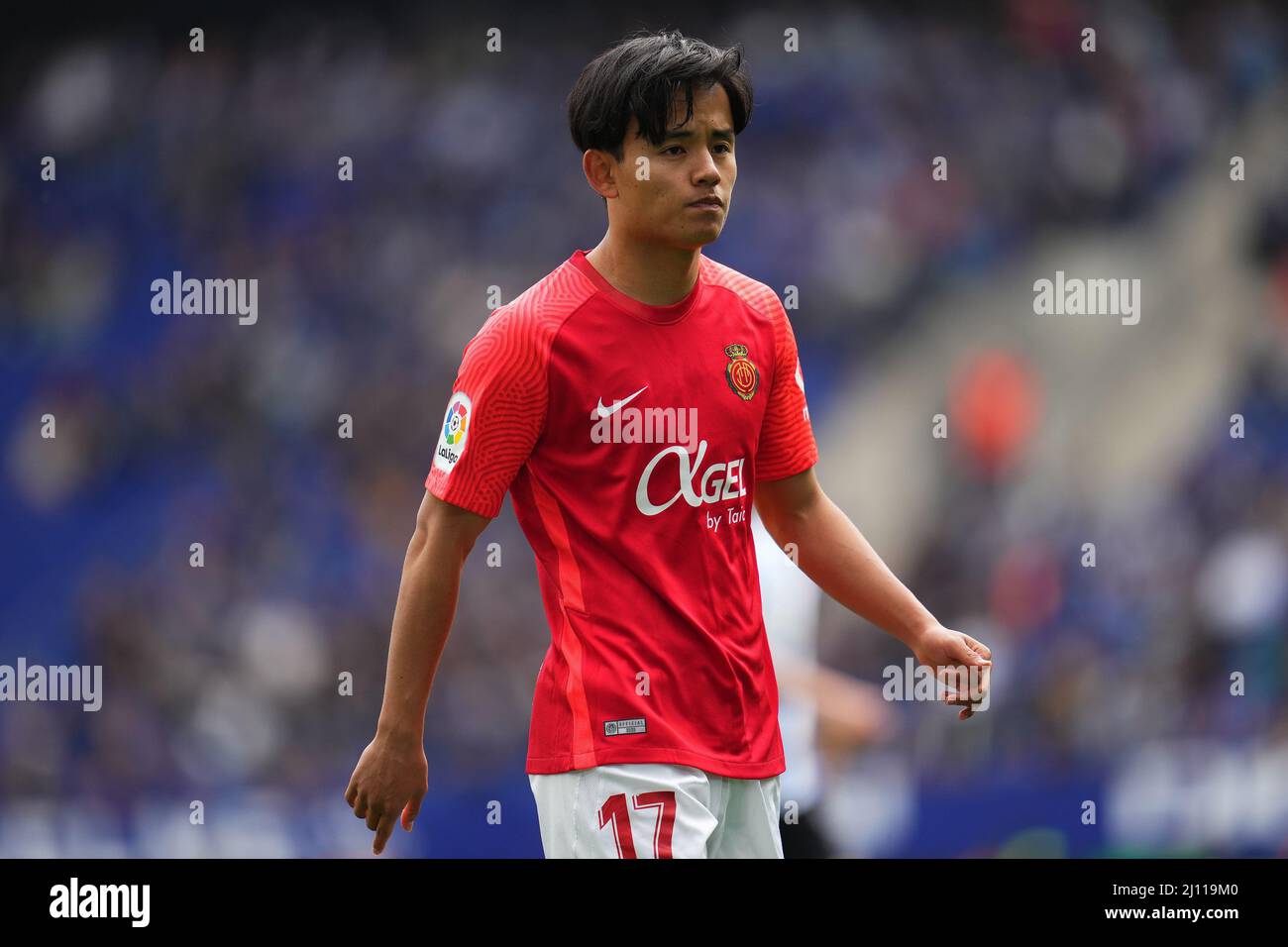 Takefusa Kubo of RCD Mallorca during the La Liga match between RCD Espanyol v RCD Mallorca ...