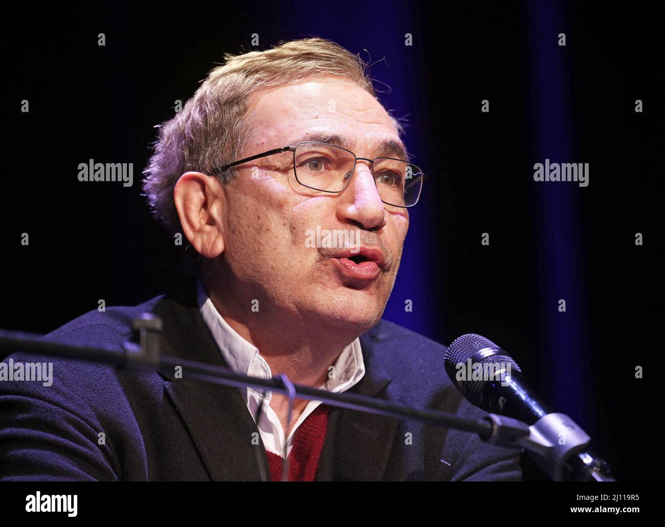 Cologne, Germany. 21st Mar, 2022. Orhan Pamuk, winner of the Nobel ...