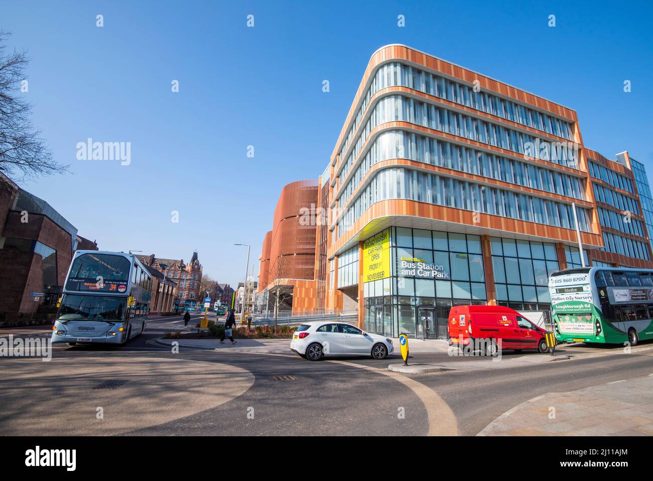 The new Broad Marsh Car Park on Canal Street in Nottingham City Centre ...