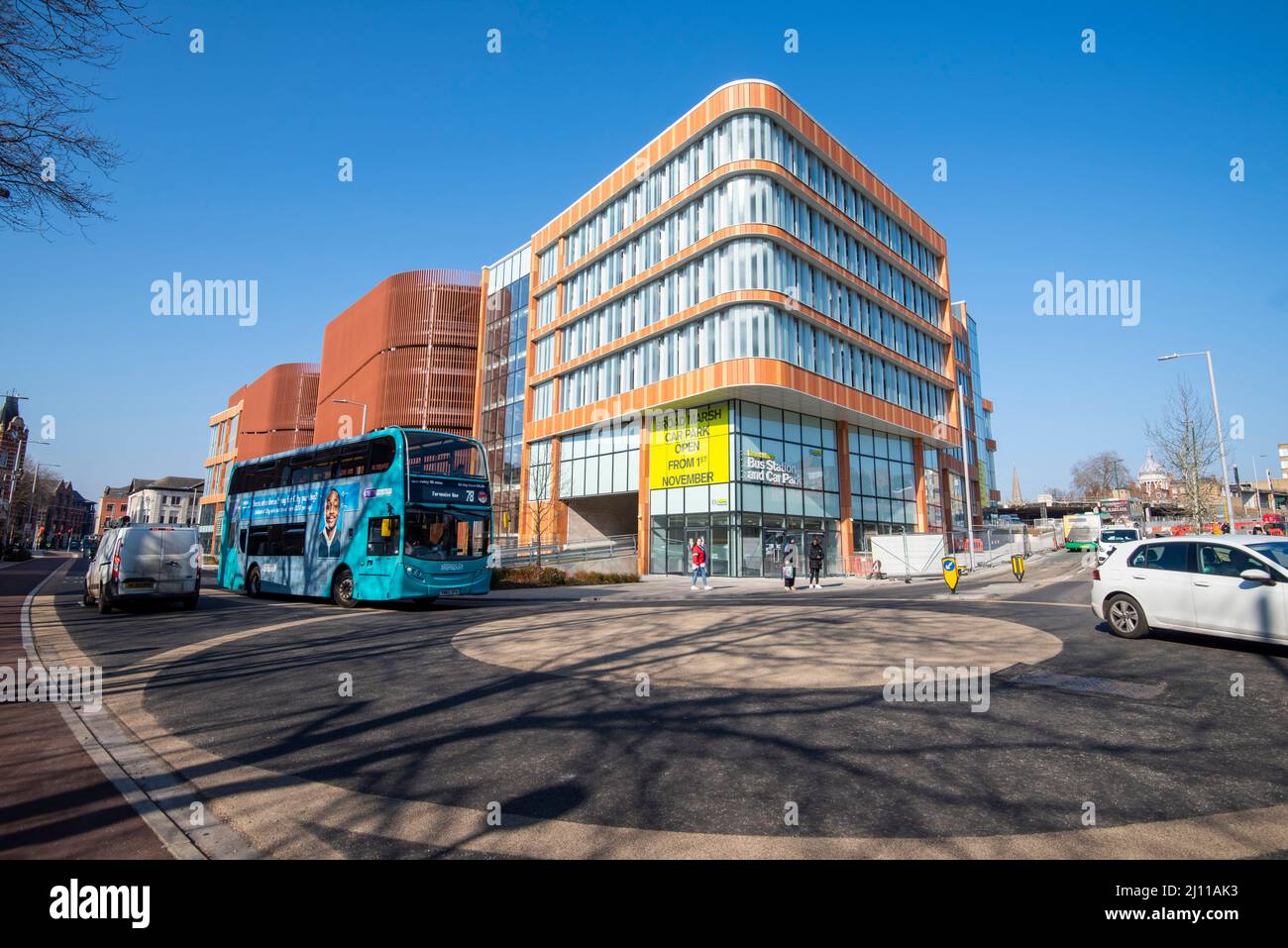 The new Broad Marsh Car Park on Canal Street in Nottingham City Centre ...