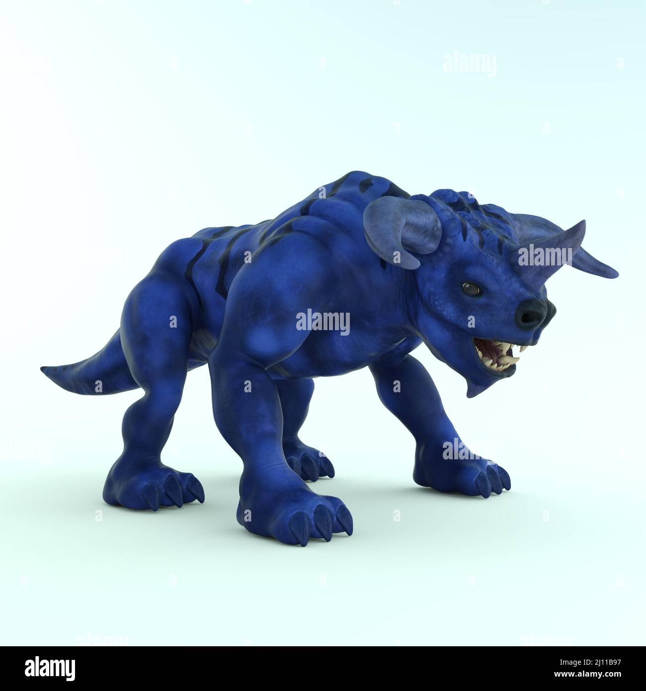 3d-illustration of an isolated alien bull Stock Photo - Alamy