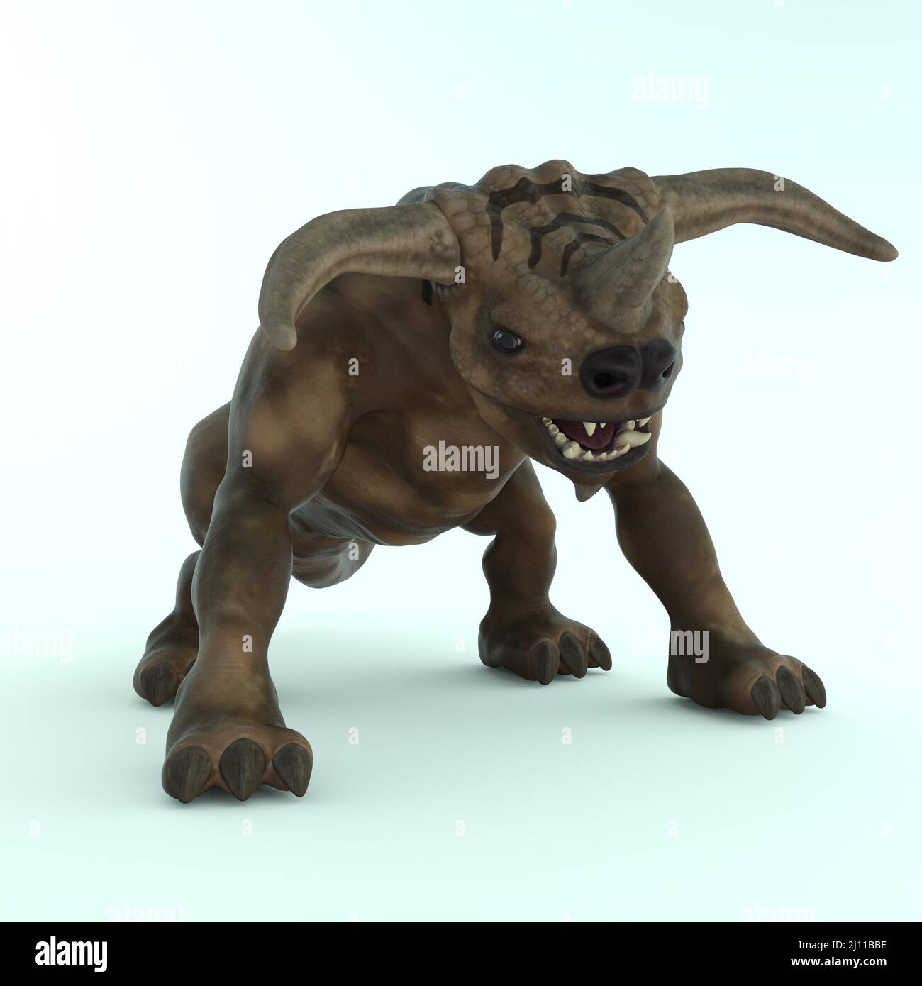 3d-illustration of an isolated alien bull Stock Photo - Alamy