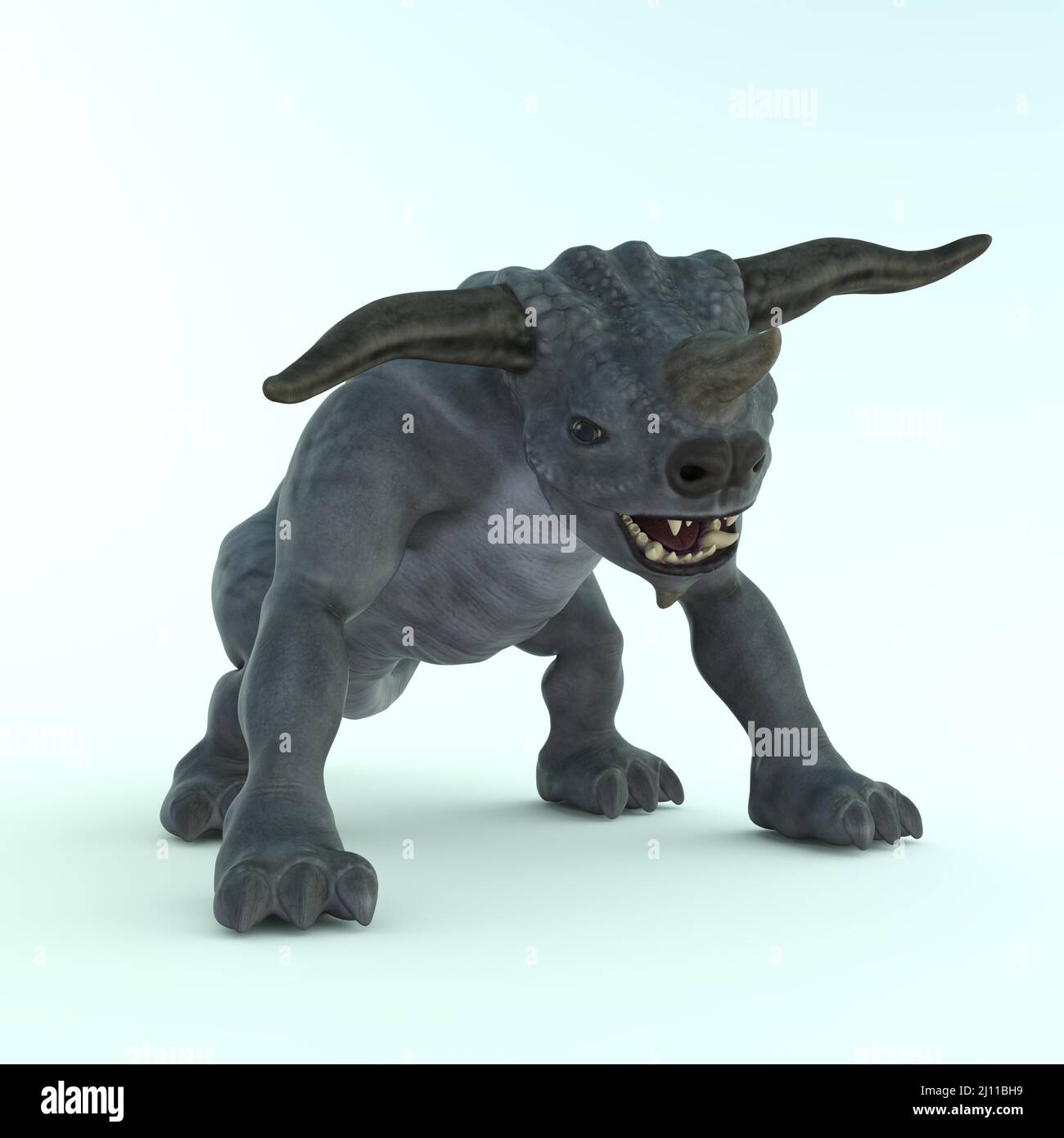 3d-illustration of an isolated alien bull Stock Photo - Alamy