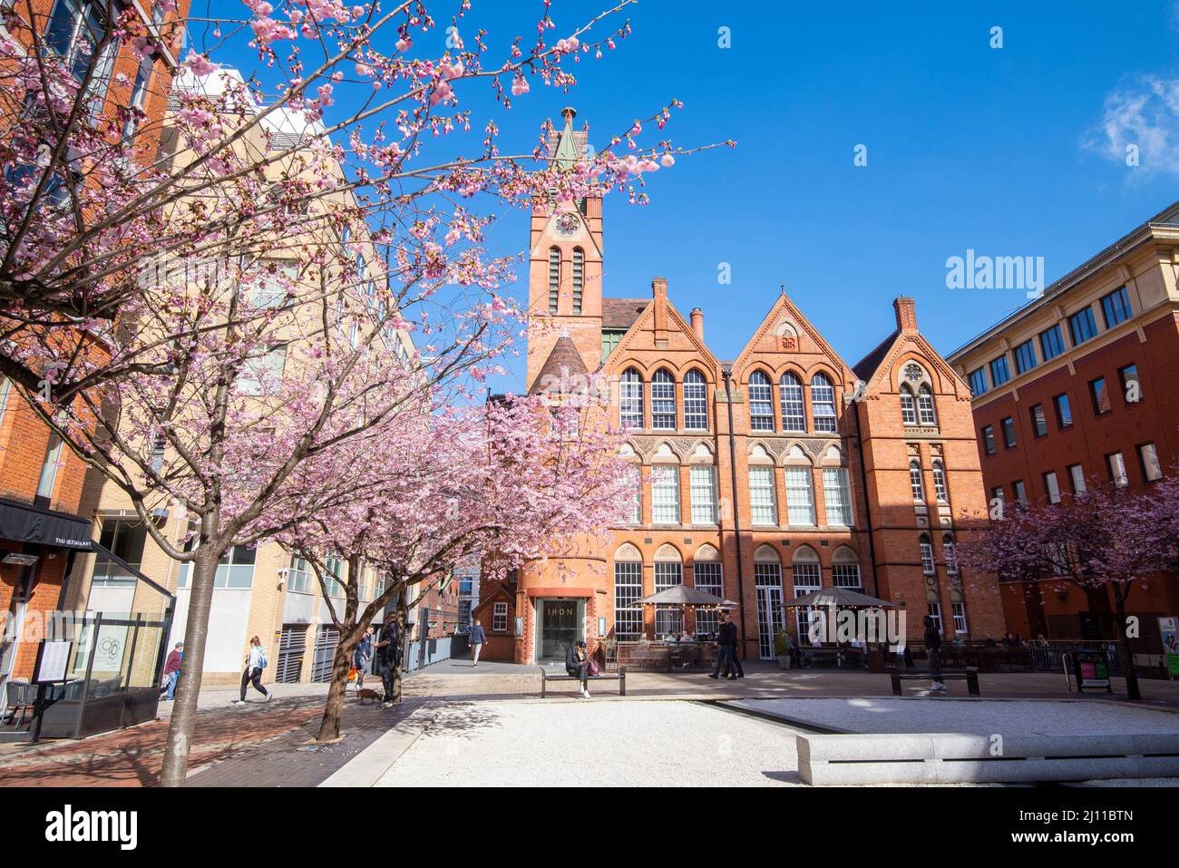 Spring in Oozells Square, Birmingham England UK Stock Photo - Alamy
