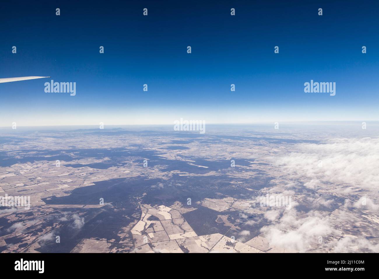 Aerial shot of an earth taken from a airplane Stock Photo - Alamy