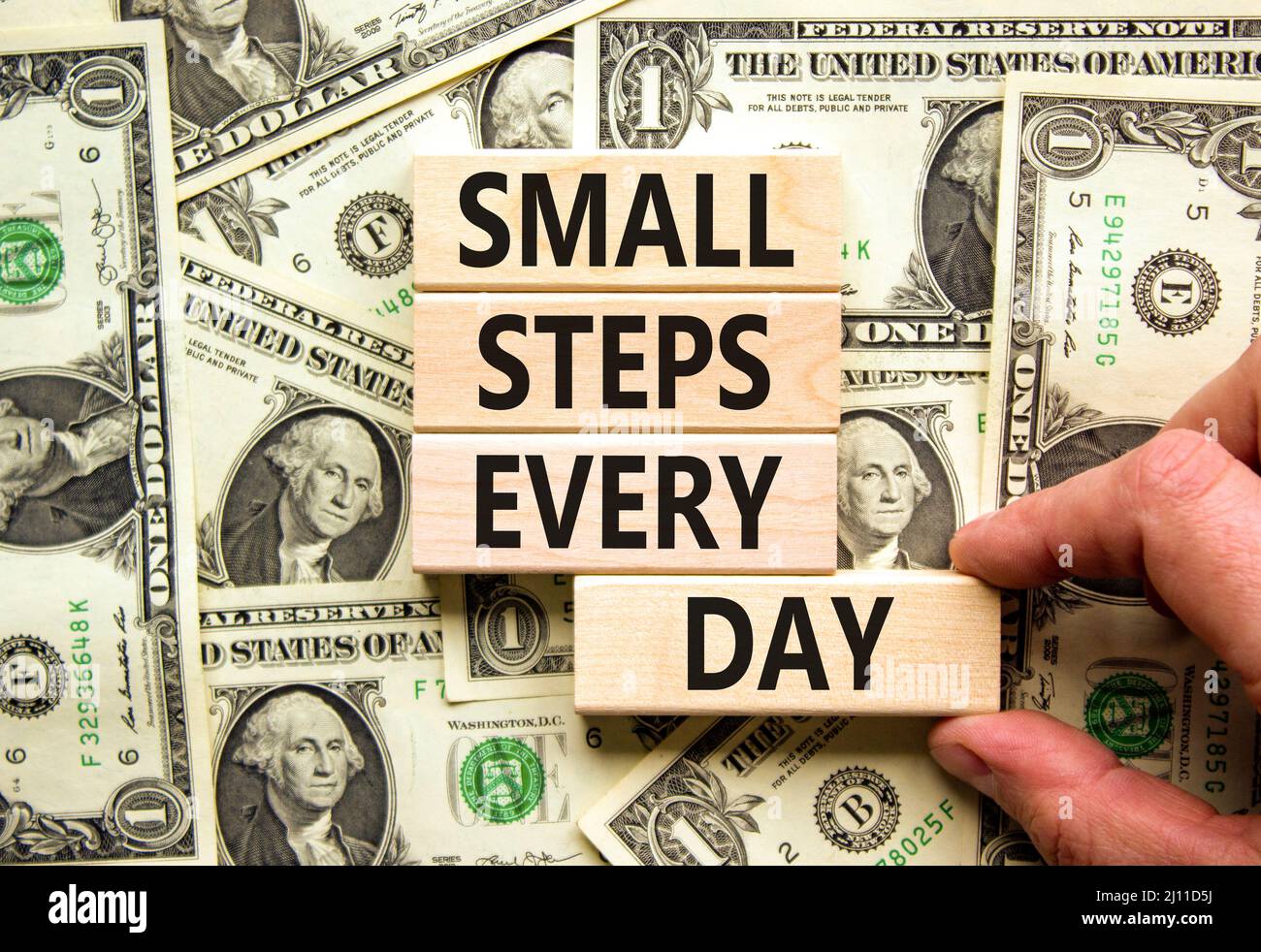 Small steps every day symbol. Concept words Small steps every day on ...