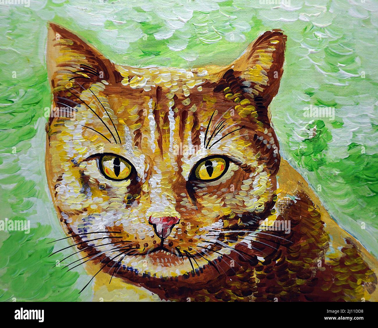 Cute cat painting hi-res stock photography and images - Alamy