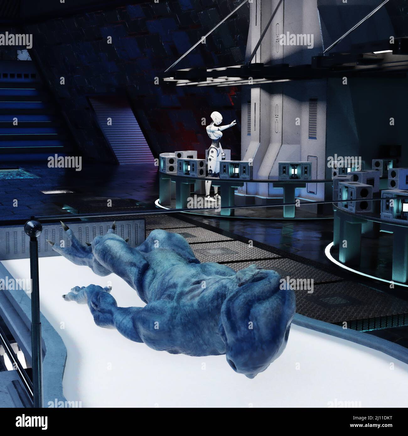 3D-illustration of an alien room and labaratory Stock Photo - Alamy