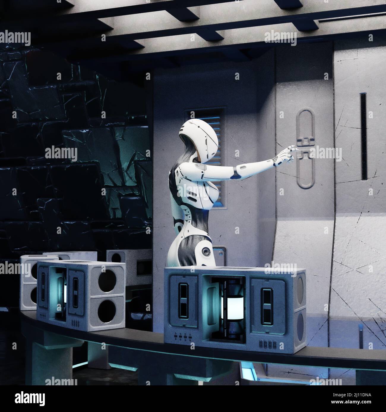 3D-illustration of an alien room and labaratory Stock Photo - Alamy