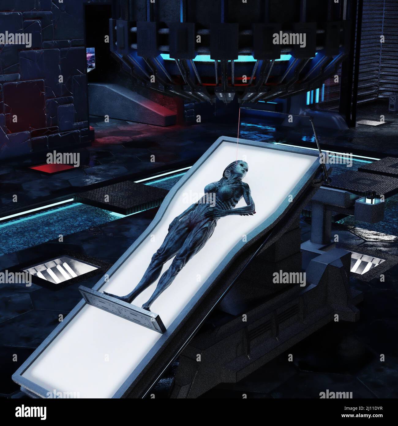 3D-illustration of an alien room and labaratory Stock Photo - Alamy