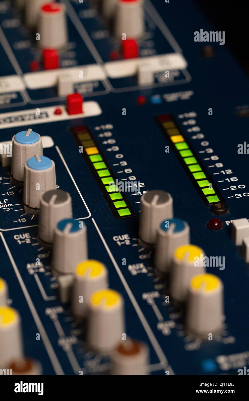 Analog sound console picture Stock Photo - Alamy