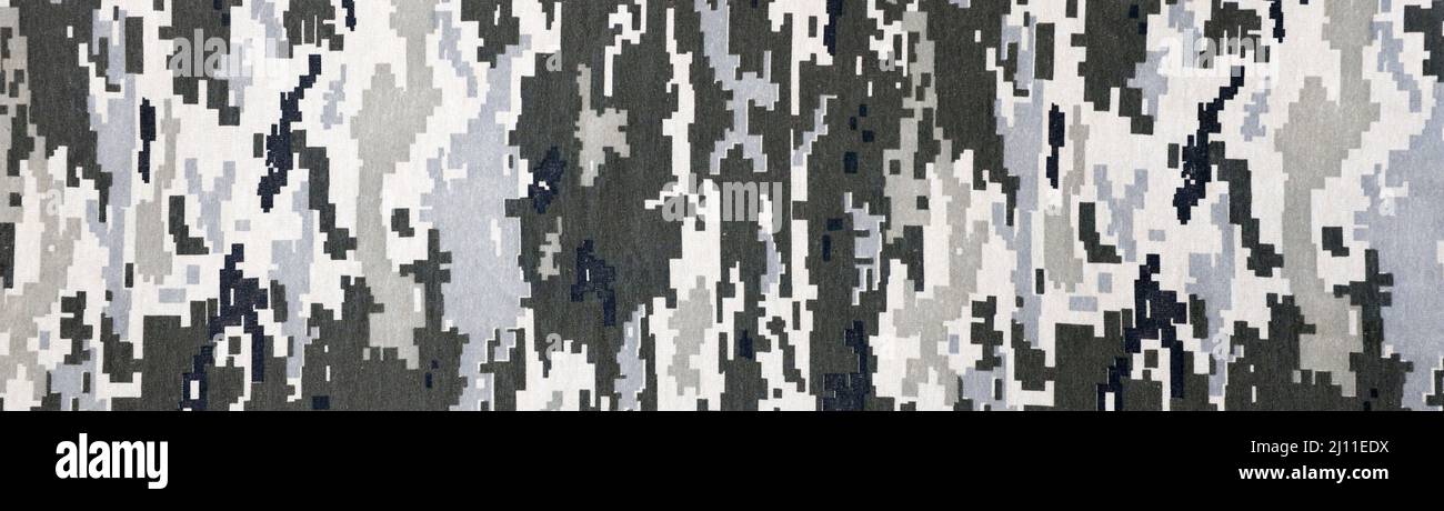 Fabric with texture of Ukrainian military pixeled camouflage. Cloth ...