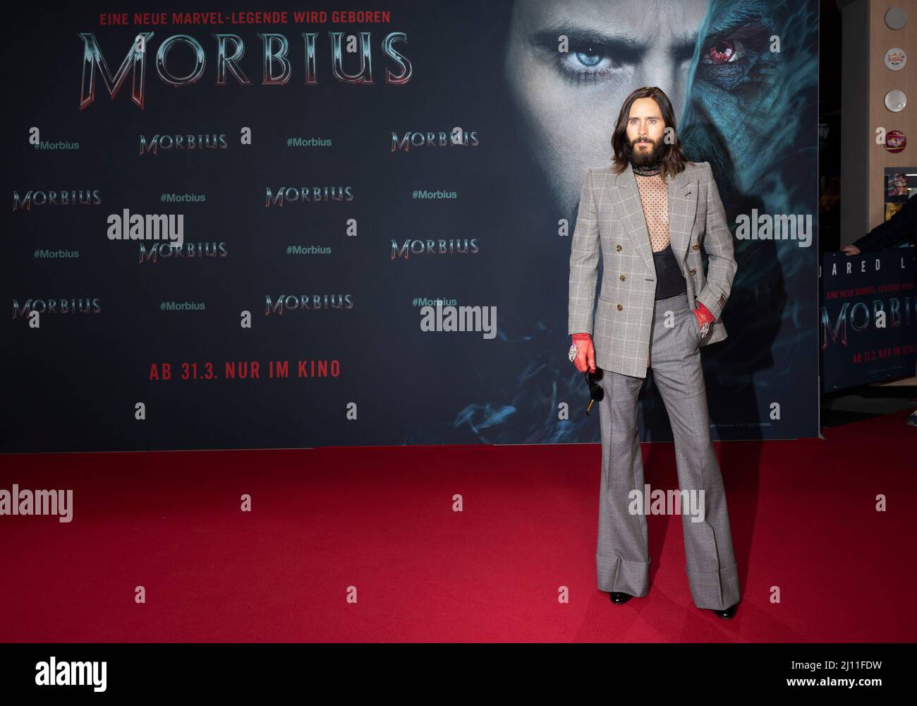 Berlin, Germany. 21st Mar, 2022. Actor Jared Leto comes to the event ...