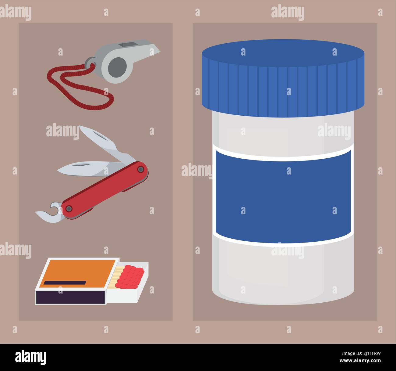 essential emergency kit Stock Vector Image & Art - Alamy